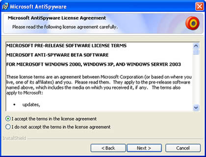 Microsoft Antispyware - Printer Friendly version